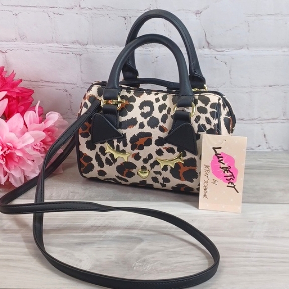 Betsey Johnson | Bags | Betsey Johnson Cheetah Mini Barrel Nwt | Poshmark